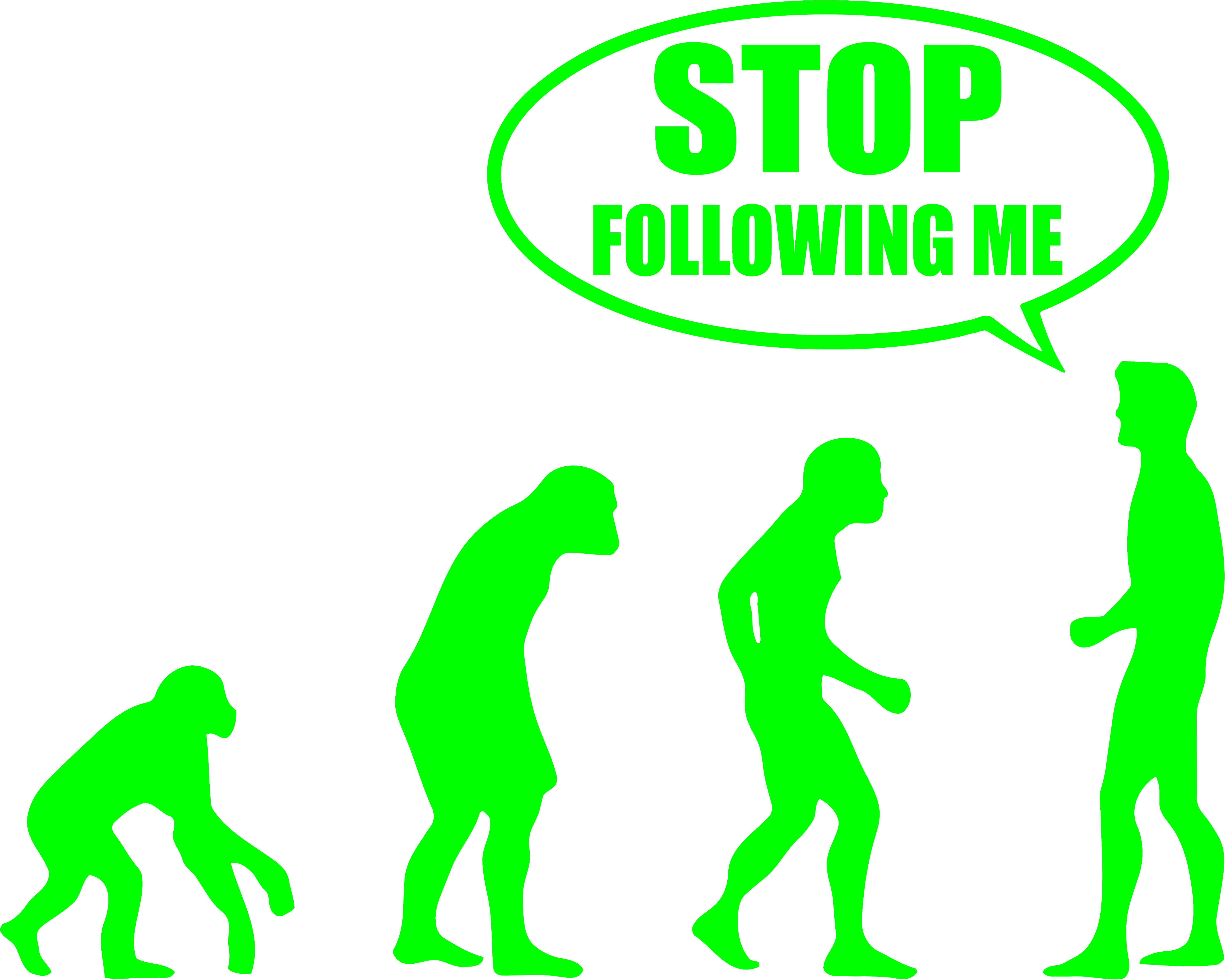 Klistremerker: Stop Following me!